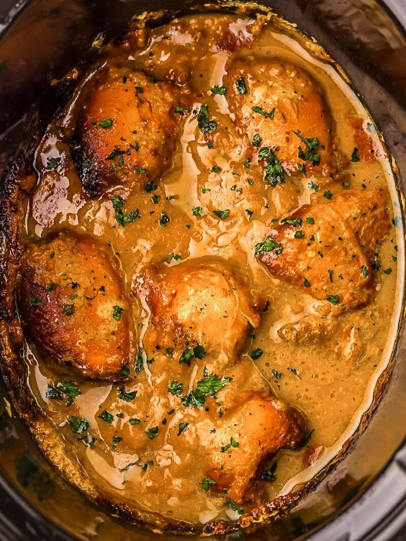Slow Cooker Honey Mustard Chicken - Upstate Ramblings